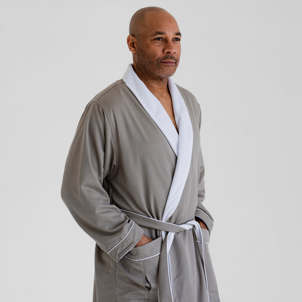 Luxury Spa Robes | Classic Terry Cloth Bathrobe | Smoke Grey | Luxury Spa Robes