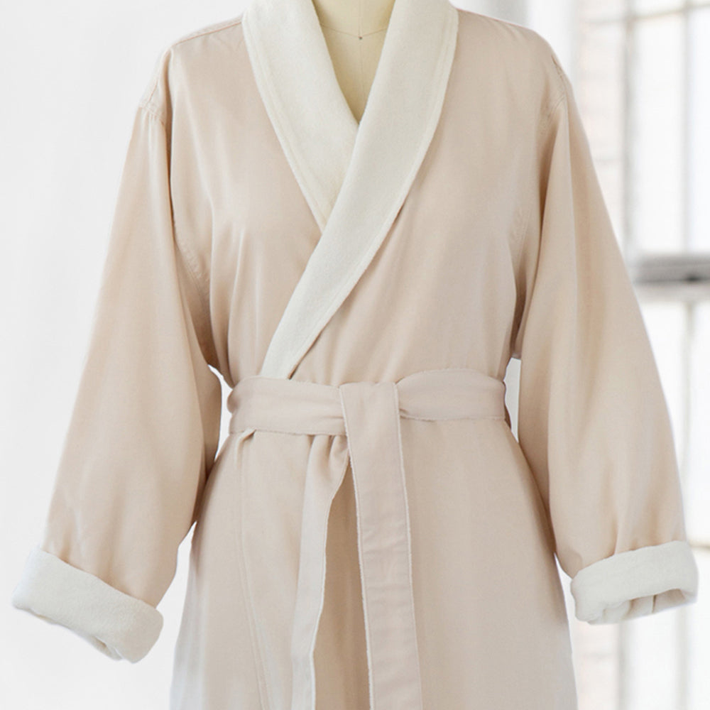 Luxury Spa Robes | Essential Terry Cloth Bathrobe | Stone Ivory ...