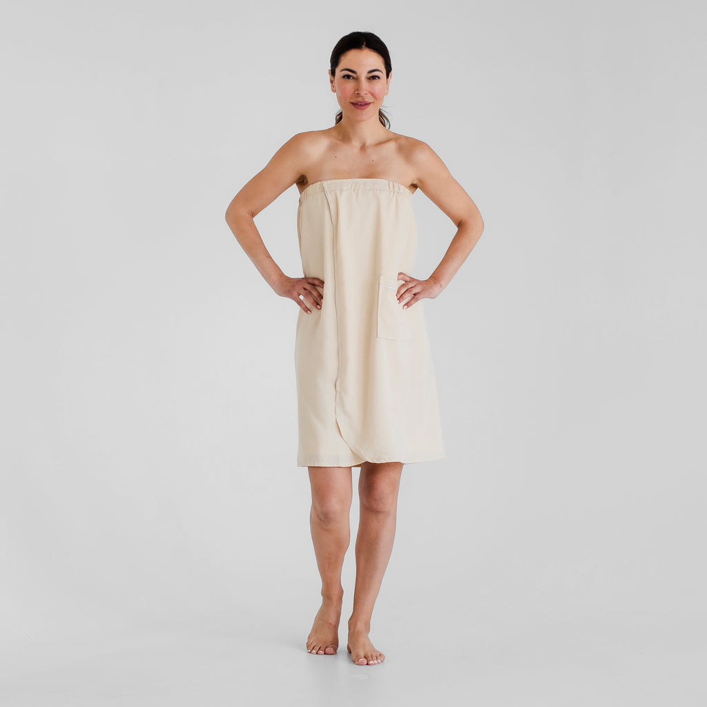 Luxury Spa Robes | Terry Cloth Body Wrap | Ivory | Luxury Spa Robes